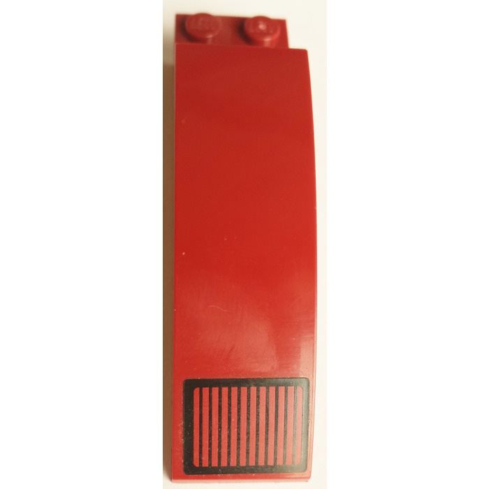 LEGO Dark Red Slope 2 x 2 x 8 Curved with Grille Sticker (41766 ...