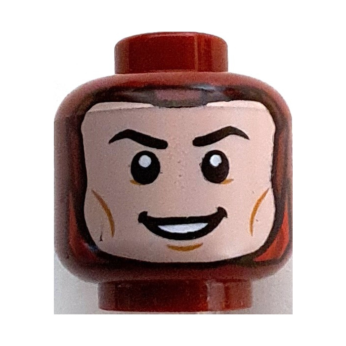 LEGO Dark Red The Flash with Detailed Suit Minifigure Head (3626 / ...