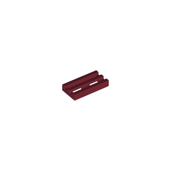LEGO Dark Red Tile 1 x 2 Grille (with Bottom Groove) (2412 / 30244 ...