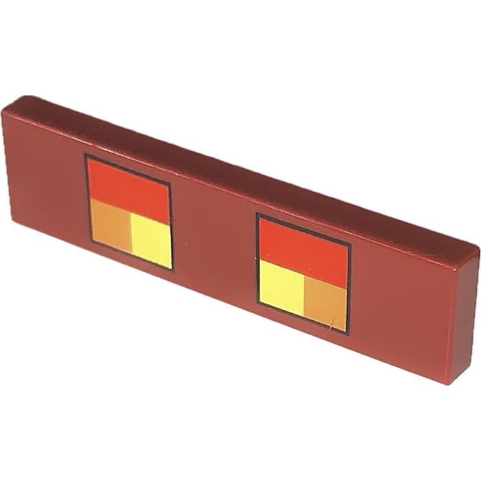LEGO Dark Red Tile 1 x 4 with Magma Cube Eyes (29912 / 77299) | Brick ...