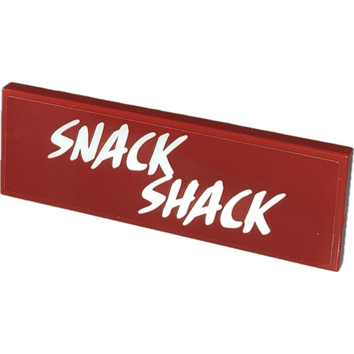 LEGO Tile 2 x 6 with Snack Shack Sticker (69729) | Brick Owl - LEGO ...