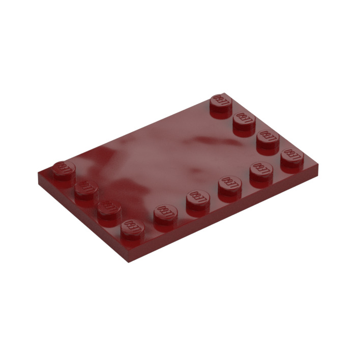 LEGO Dark Red Tile 4 x 6 with Studs on 3 Edges (6180) | Brick Owl