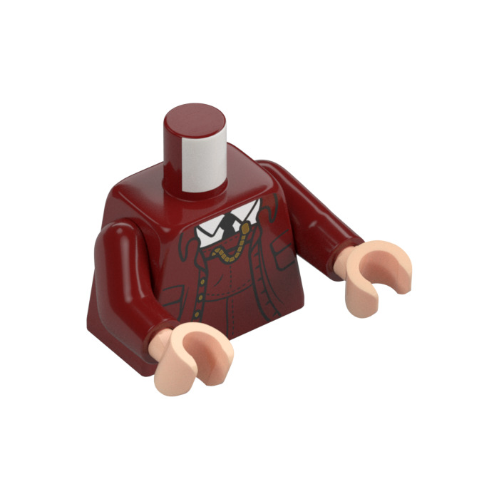 LEGO Dark Red Train Conductor with Dark Red Uniform and Light Flesh ...