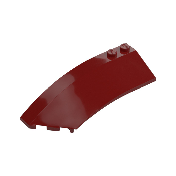 LEGO Dark Red Wedge 3 x 8 x 2 Curved Left (41750 / 42020) | Brick Owl ...