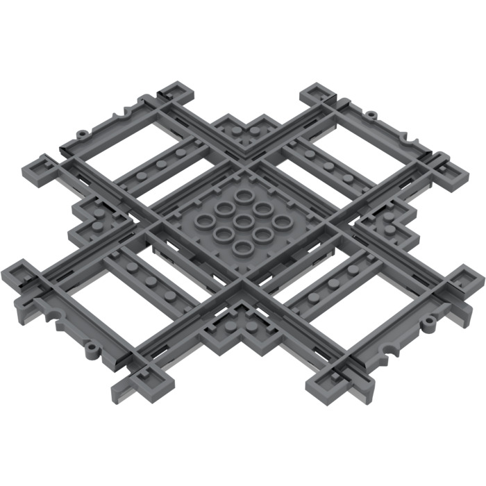LEGO Dark Stone Gray 9V Train Track Crossing (32087 / 76049) | Brick ...