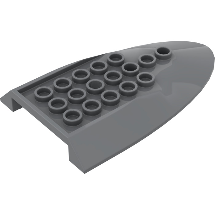 LEGO Dark Stone Gray Airplane Bottom 6 x 10 x 1 (87611) | Brick Owl