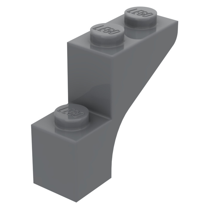 LEGO Dark Stone Gray Arch 1 x 3 x 2 with Curved End (88292) | Brick Owl