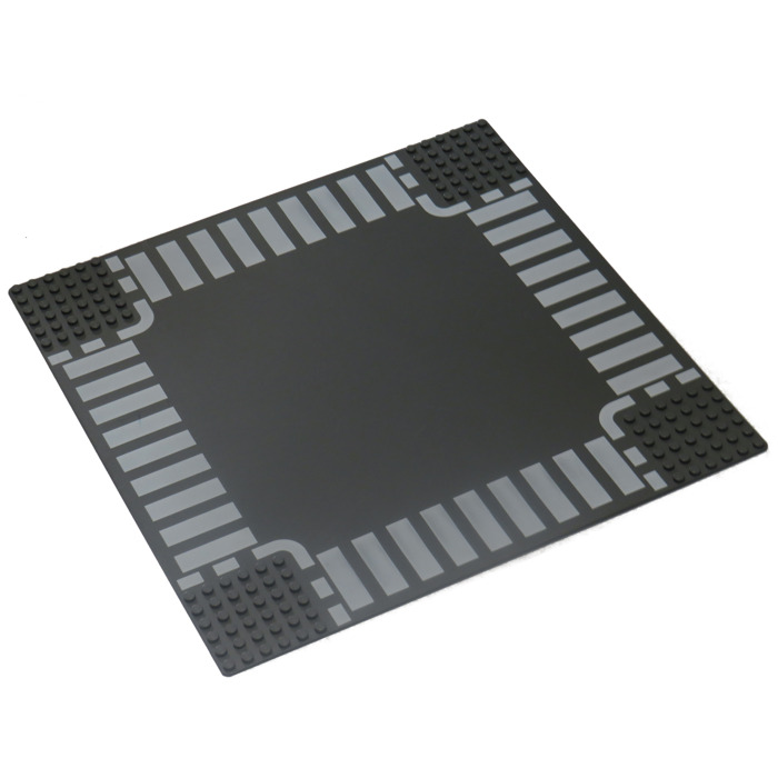 LEGO Dark Stone Gray Baseplate 32 x 32 with Crossroads with Crosswalks ...
