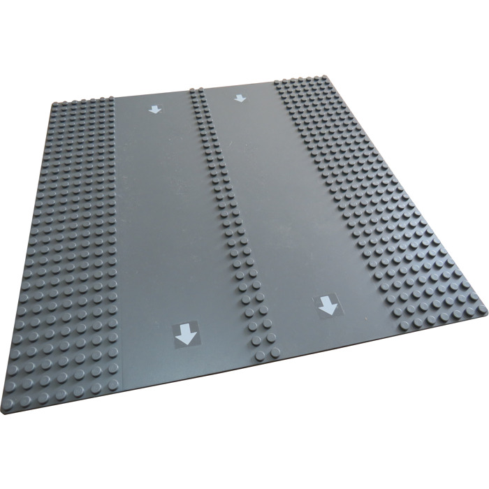LEGO Baseplate 32 x 32 with Straight Double Driveway Road with 4 x ...