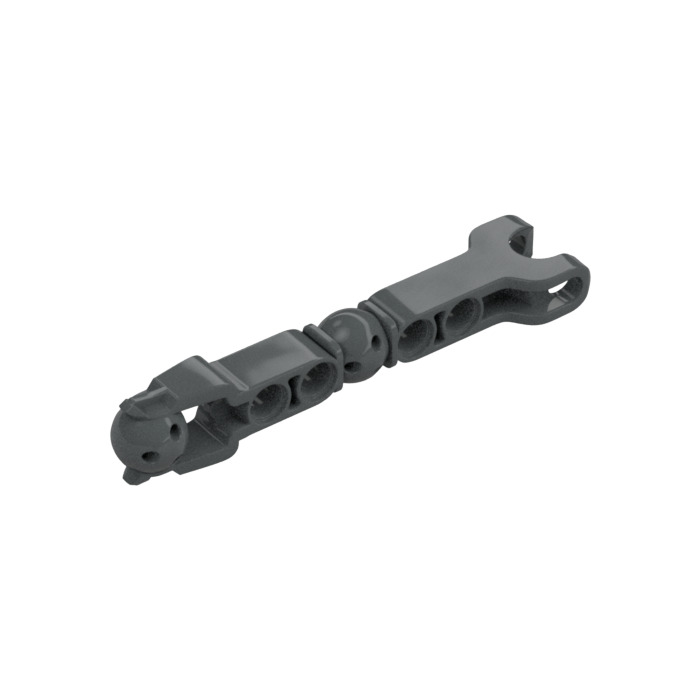 LEGO Dark Stone Gray Beam 4 with Ball Joint and Ball Socket (90613 ...