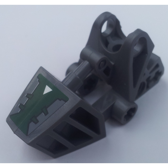 LEGO Dark Stone Gray Bionicle Foot with Ball Joint Socket 3 x 6 x 2.3 ...