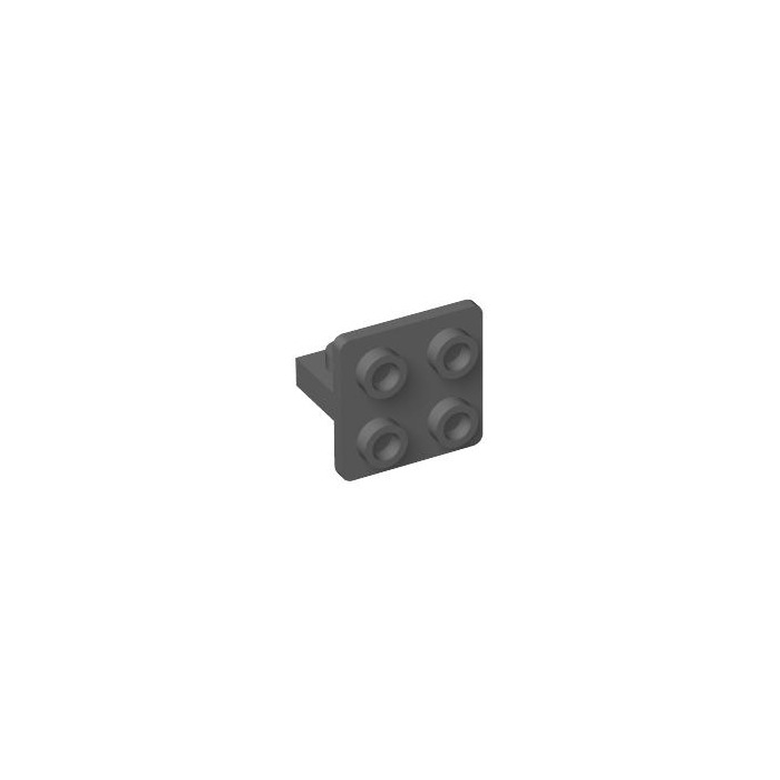 LEGO Dark Stone Gray Bracket 1 x 2 - 2 x 2 Centered (7674) | Brick Owl