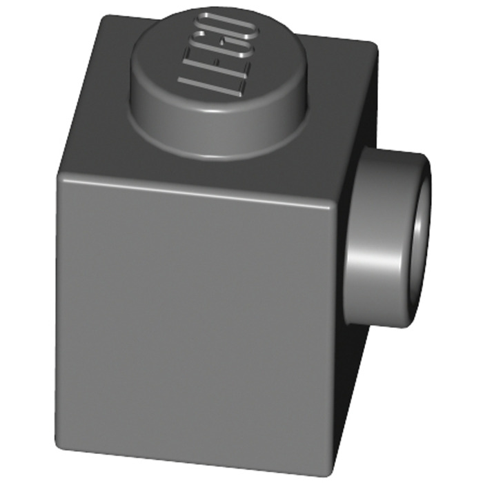 LEGO Dark Stone Gray Brick 1 x 1 with Stud on One Side (87087) | Brick ...