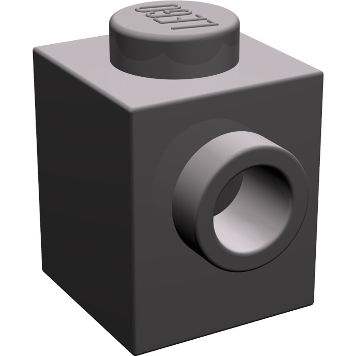 LEGO Dark Stone Gray Brick 1 x 1 with Studs on Two Opposite Sides ...