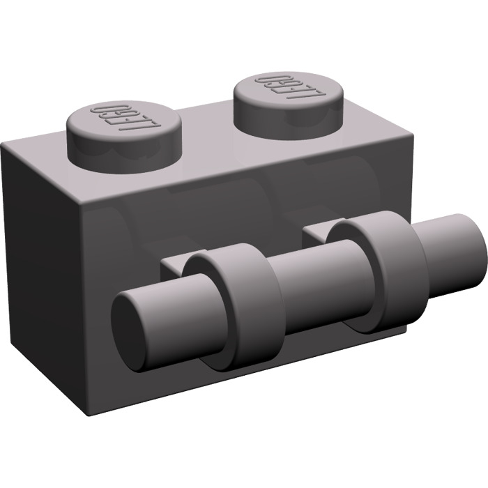 LEGO Dark Stone Gray Brick 1 x 2 with Handle (30236) | Brick Owl - LEGO ...