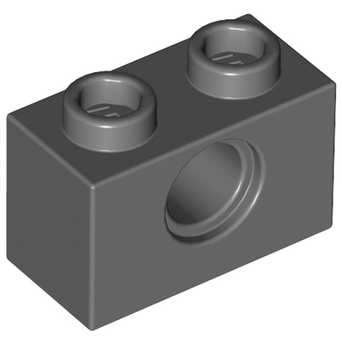 LEGO Dark Stone Gray Brick 1 x 2 with Hole (3700) | Brick Owl - LEGO ...