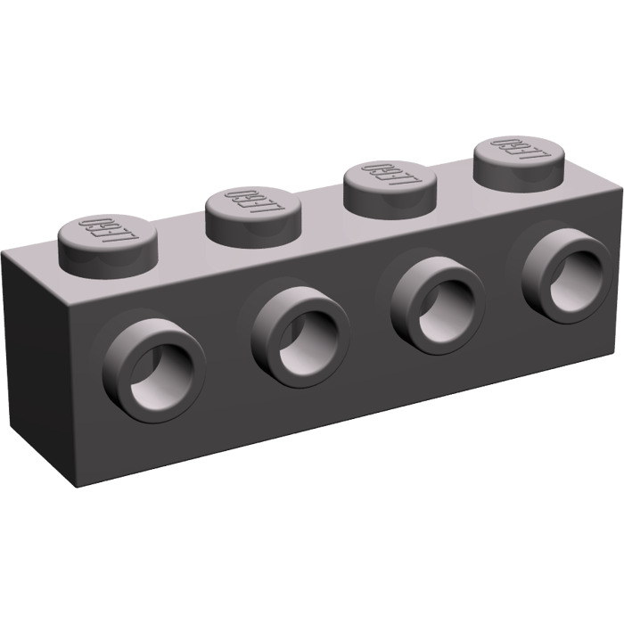 LEGO Dark Stone Gray Brick 1 x 4 with 4 Studs on One Side (30414 ...