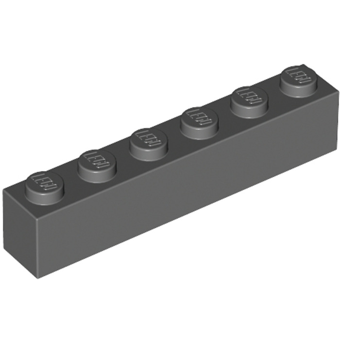 LEGO Dark Stone Gray Brick 1 x 6 (3009 / 30611) | Brick Owl - LEGO ...
