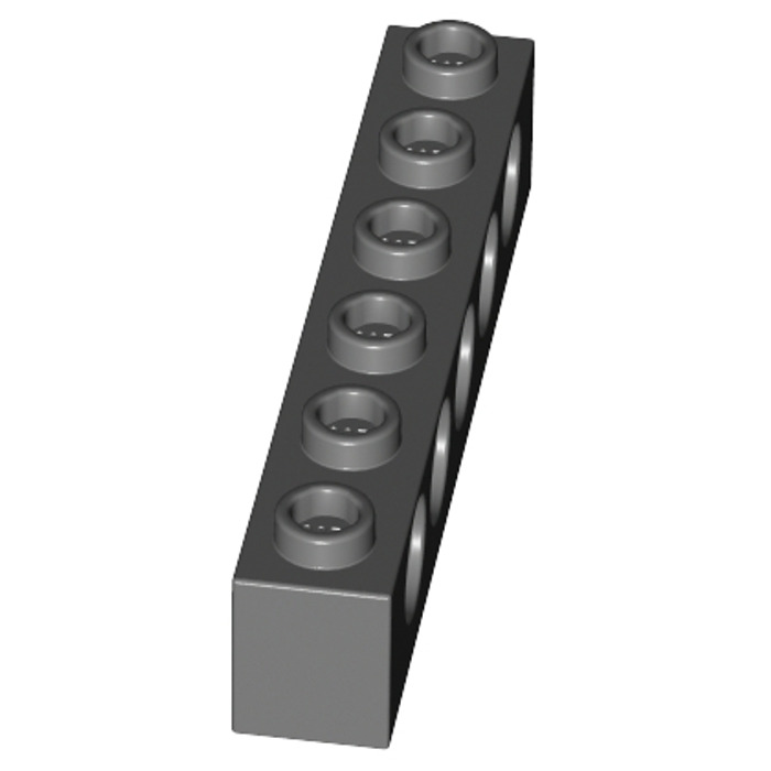 LEGO Dark Stone Gray Brick 1 x 6 with Holes (3894) | Brick Owl - LEGO ...