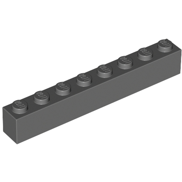 LEGO Dark Stone Gray Brick 1 x 8 (3008) | Brick Owl - LEGO Marketplace