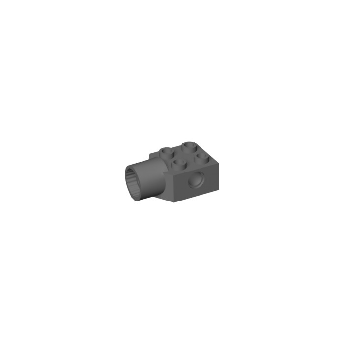 LEGO Dark Stone Gray Brick 2 x 2 with Hole and Rotation Joint Socket ...