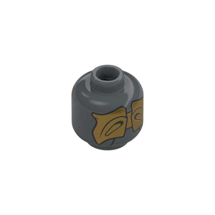 LEGO Dark Stone Gray Chitauri with Open Mouth Minifigure Head (3626 / ...