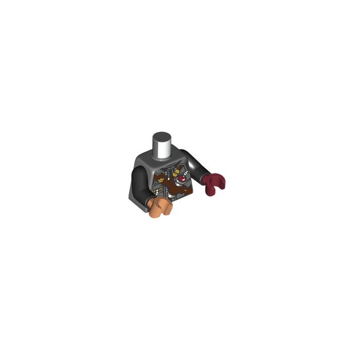 LEGO Dark Stone Gray Evil Macaque with Hoodie Minifig Torso (973 / ...