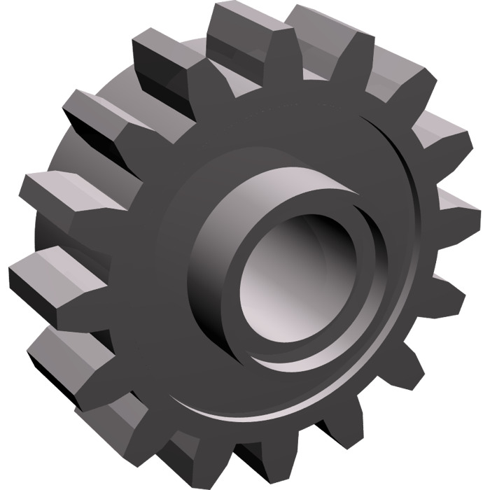 LEGO Dark Stone Gray Gear with 16 Teeth and Clutch (without Teeth ...