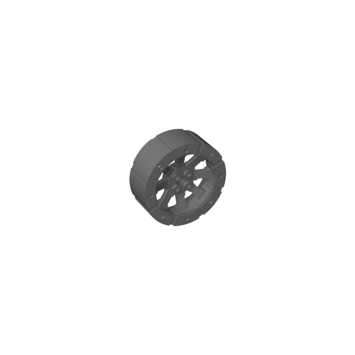 LEGO Dark Stone Gray Hard Plastic Wheel Ø56 x 22 with Spokes (55817 / ...