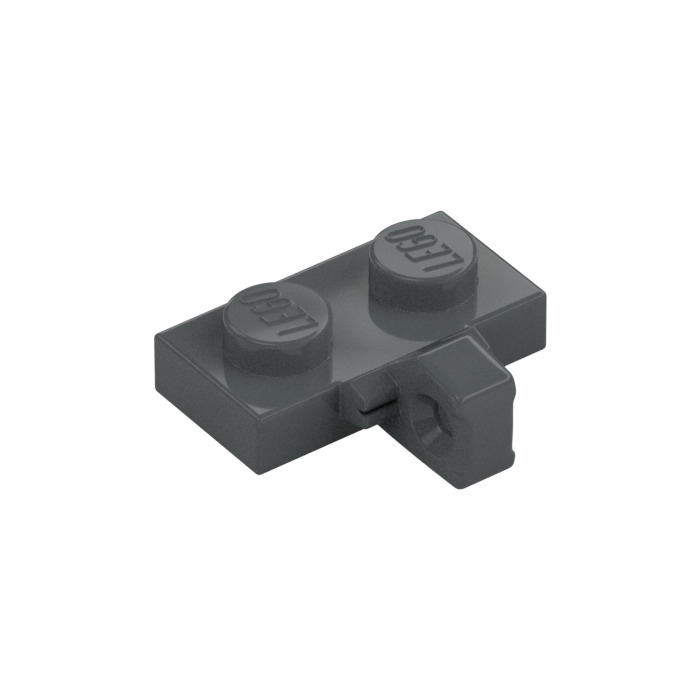 LEGO Dark Stone Gray Hinge Plate 1 x 2 with Vertical Locking Stub with ...
