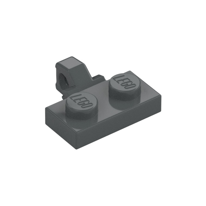 LEGO Dark Stone Gray Hinge Plate 1 x 2 with Vertical Locking Stub with ...