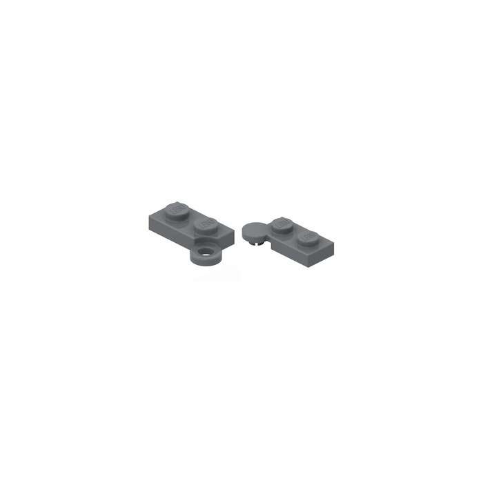 LEGO Dark Stone Gray Hinge Plate 1 x 4 Swivel Assembly (1927 / 19954 ...