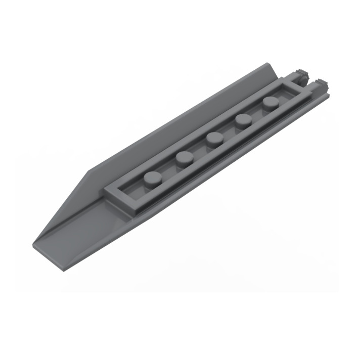 LEGO Dark Stone Gray Hinge Plate 1 x 8 with Angled Side Extensions ...