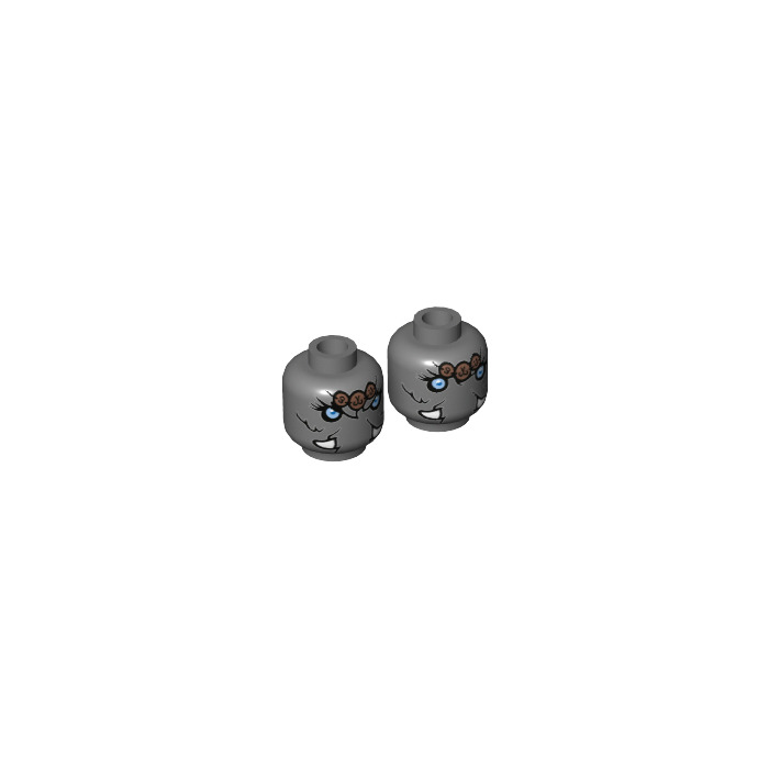 LEGO Dark Stone Gray Maula Minifigure Head (17655 / 20755) | Brick Owl