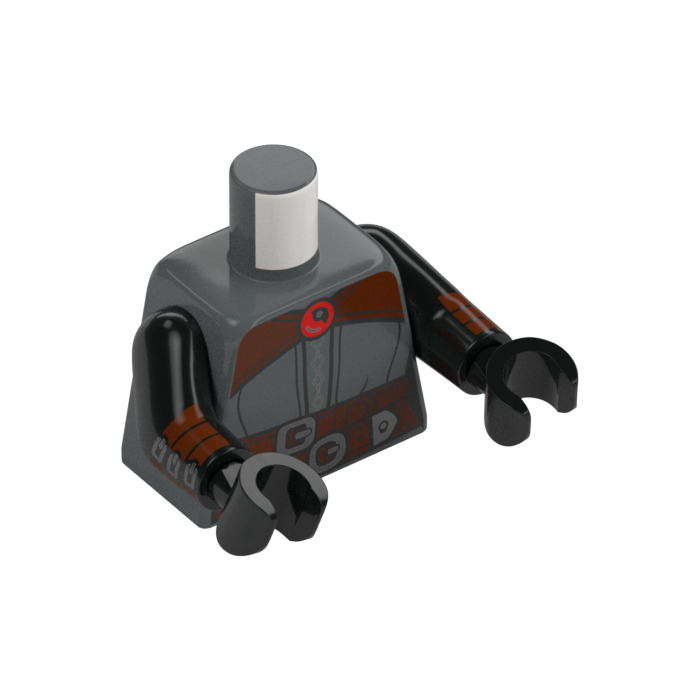 LEGO Dark Stone Gray Minifig Torso Tasha the Witch Queen (973 / 76382 ...