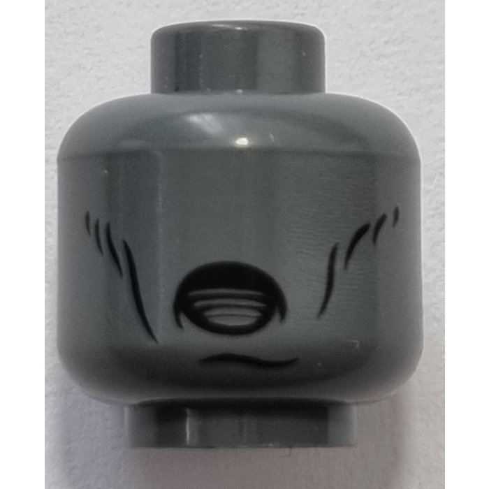 LEGO Dark Stone Gray Minifigure Head with No Eyes and Open Mouth (3626 ...