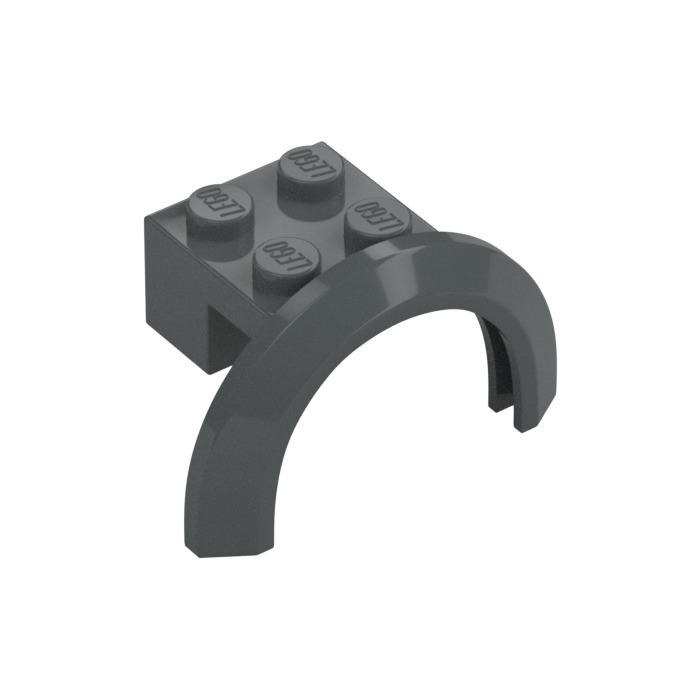 LEGO Dark Stone Gray Mudguard Brick 2.5 x 4 x 1.7 with Wheel Arch ...
