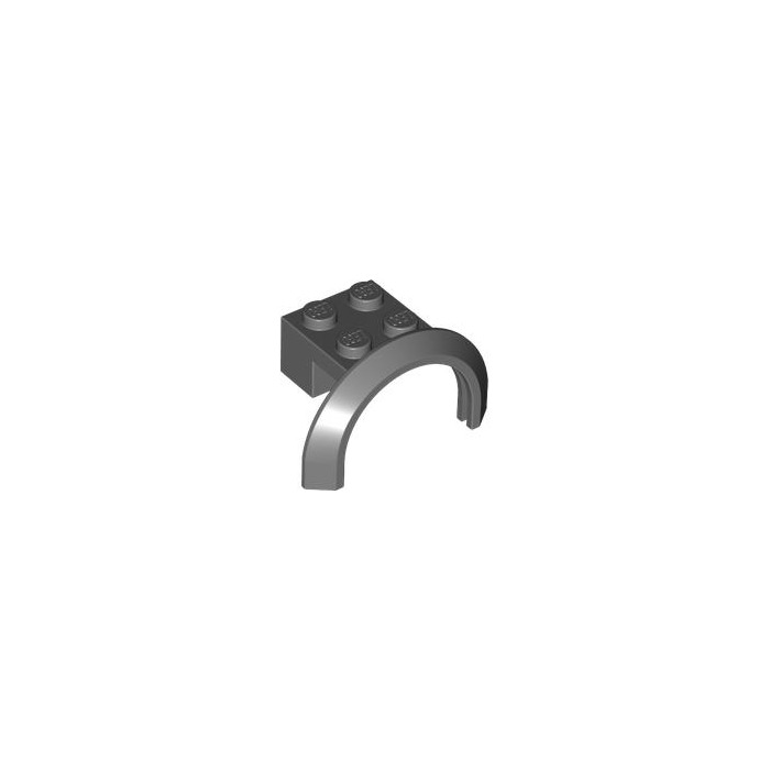LEGO Dark Stone Gray Mudguard Brick 2.5 x 4 x 1.7 with Wheel Arch ...