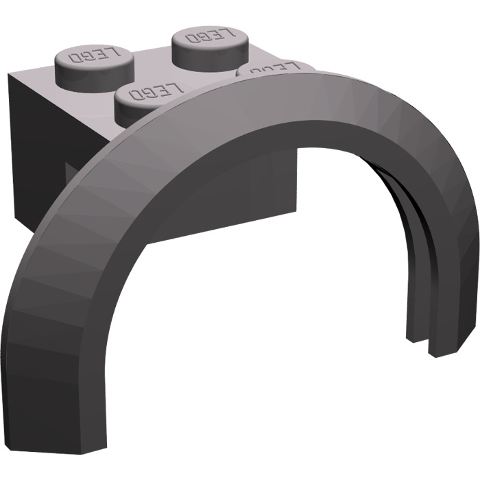 LEGO Dark Stone Gray Mudguard Brick 2 x 2 with Wheel Arch (50745 ...