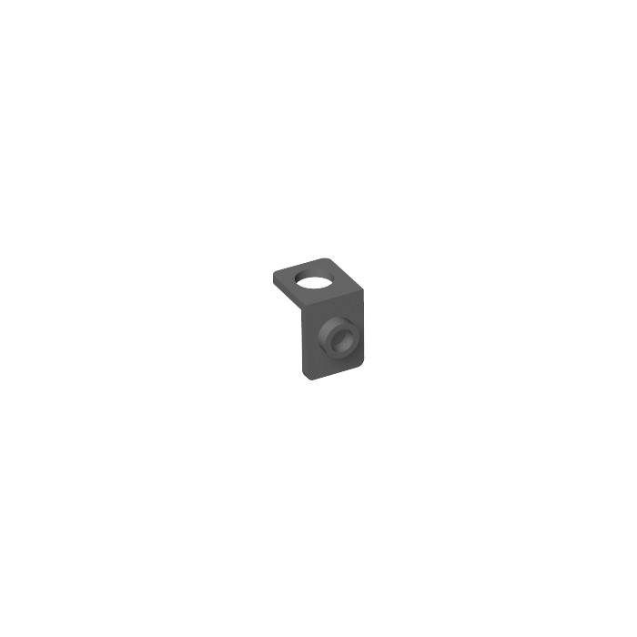 LEGO Dark Stone Gray Neck Bracket with Stud with Thicker Back Wall ...