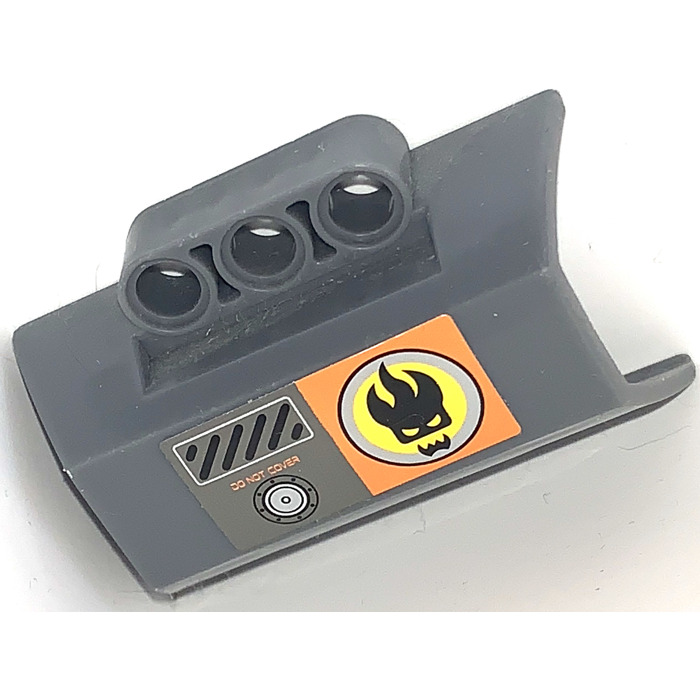 LEGO Dark Stone Gray Panel 4 x 6 Side Flaring Intake with Three Holes ...