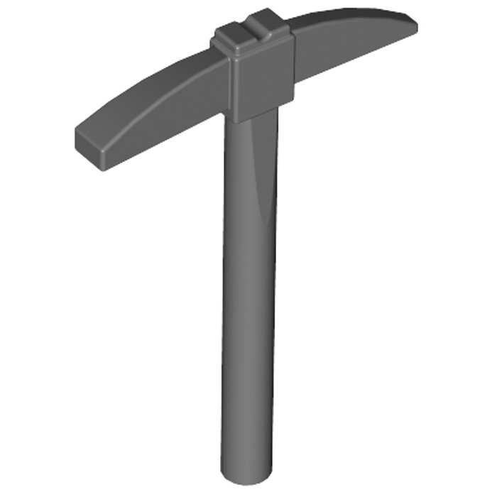 LEGO Dark Stone Gray Pickaxe (3841) | Brick Owl - LEGO Marketplace
