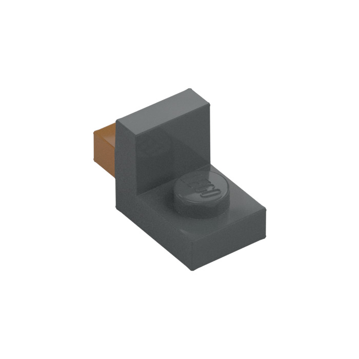 LEGO Dark Stone Gray Pixelated Minecraft Chicken Head with Flesh Beak ...