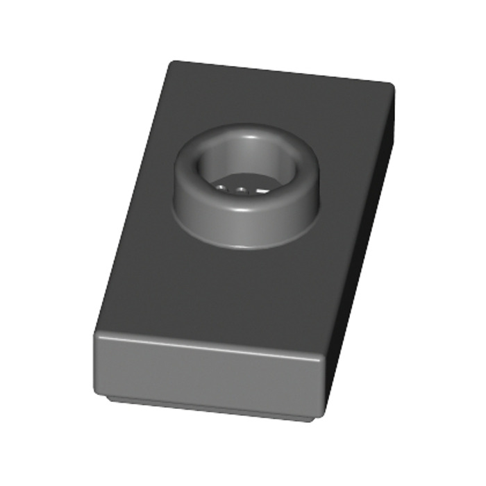 LEGO Dark Stone Gray Plate 1 x 2 with 1 Stud (with Groove and Bottom ...