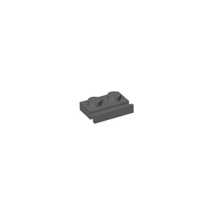 LEGO Dark Stone Gray Plate 1 x 2 with Door Rail (32028) | Brick Owl ...
