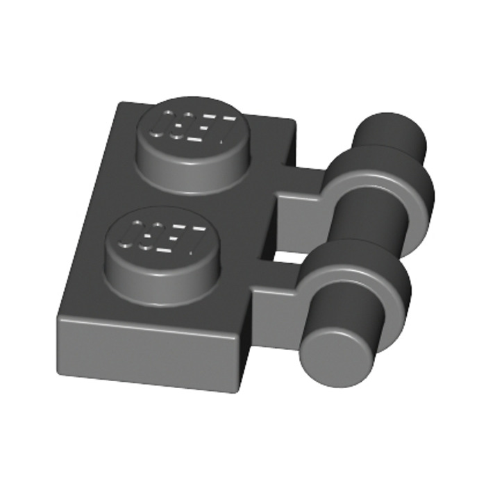 LEGO Dark Stone Gray Plate 1 x 2 with Handle (Open Ends) (2540) | Brick ...