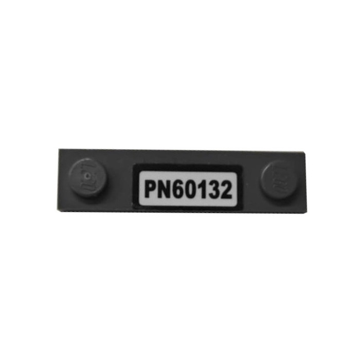 LEGO Plate 1 x 4 with Two Studs with 'PN60132' Sticker without Groove ...