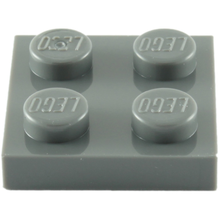 LEGO Dark Stone Gray Plate 2 x 2 (3022) | Brick Owl