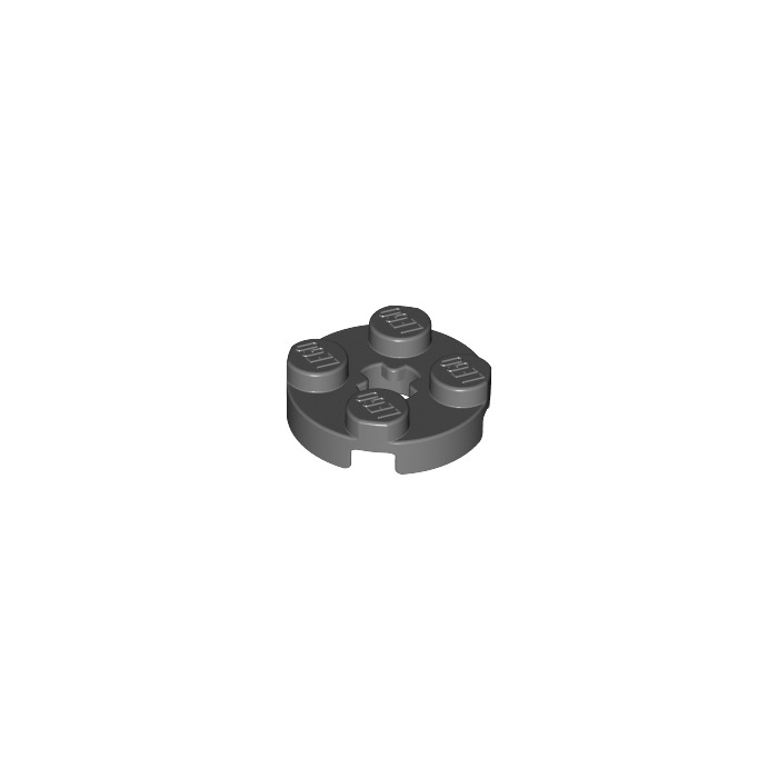 LEGO Dark Stone Gray Plate 2 x 2 Round with Axle Hole (4032) | Brick ...