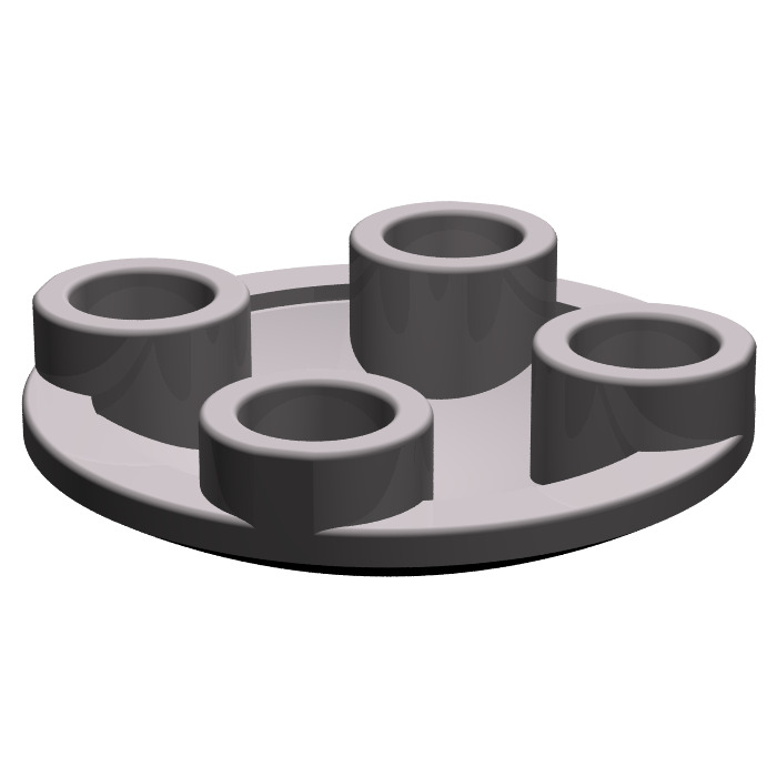 LEGO Dark Stone Gray Plate 2 x 2 Round with Rounded Bottom (2654 / ...